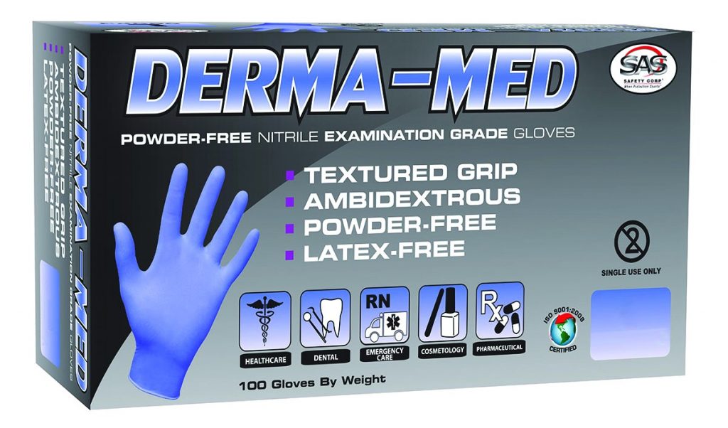 Derma-Med Nitrile Exam Gloves - Slatebelt Safety | PPE | Safety Supplies